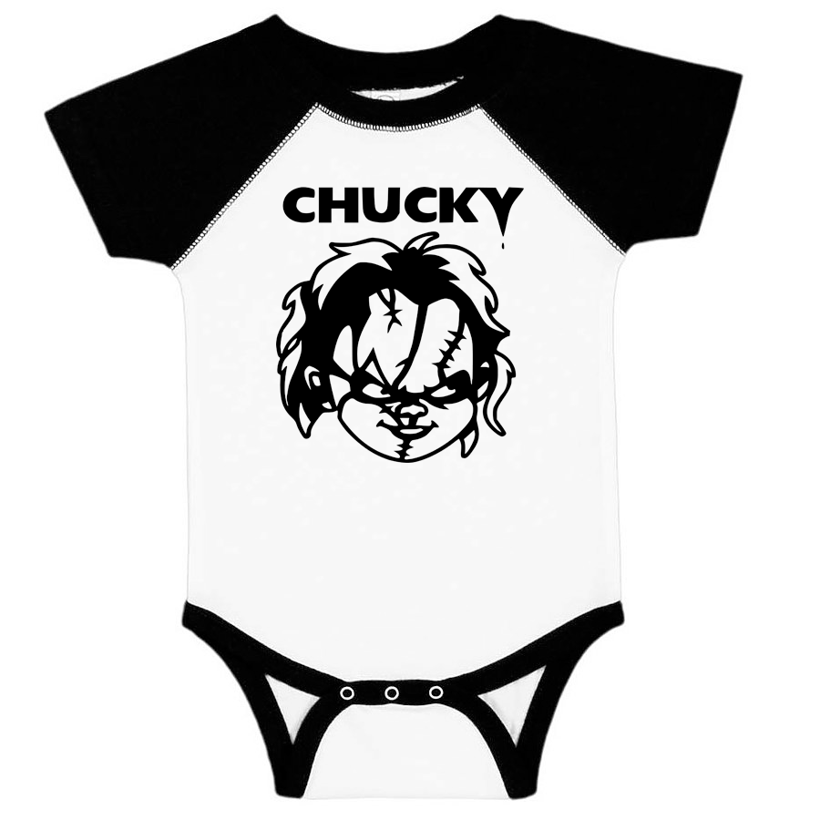 Chucky Raglan T-Shirt or Onesie – Spooky Baby